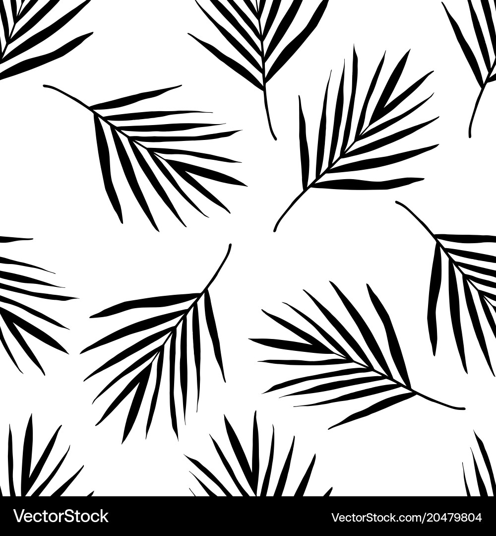 Palm leaf pattern Royalty Free Vector Image - VectorStock