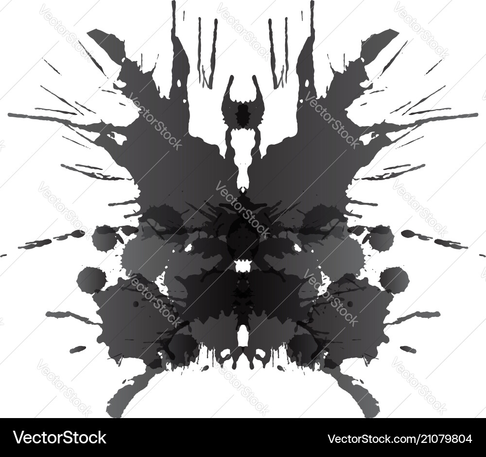 Rorschach test card Royalty Free Vector Image - VectorStock