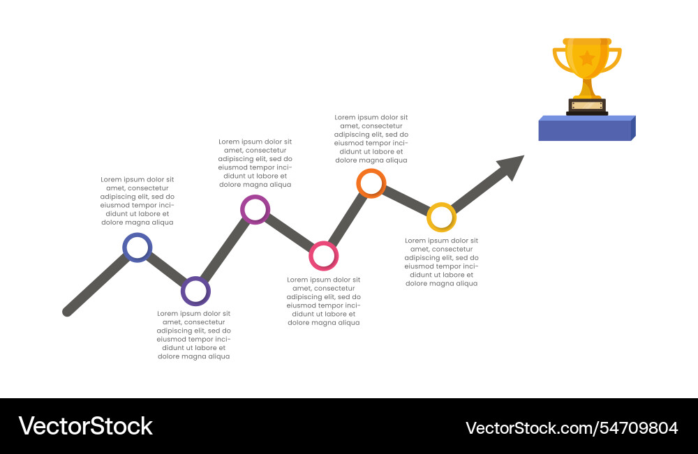 Route to success infographic template design Vector Image
