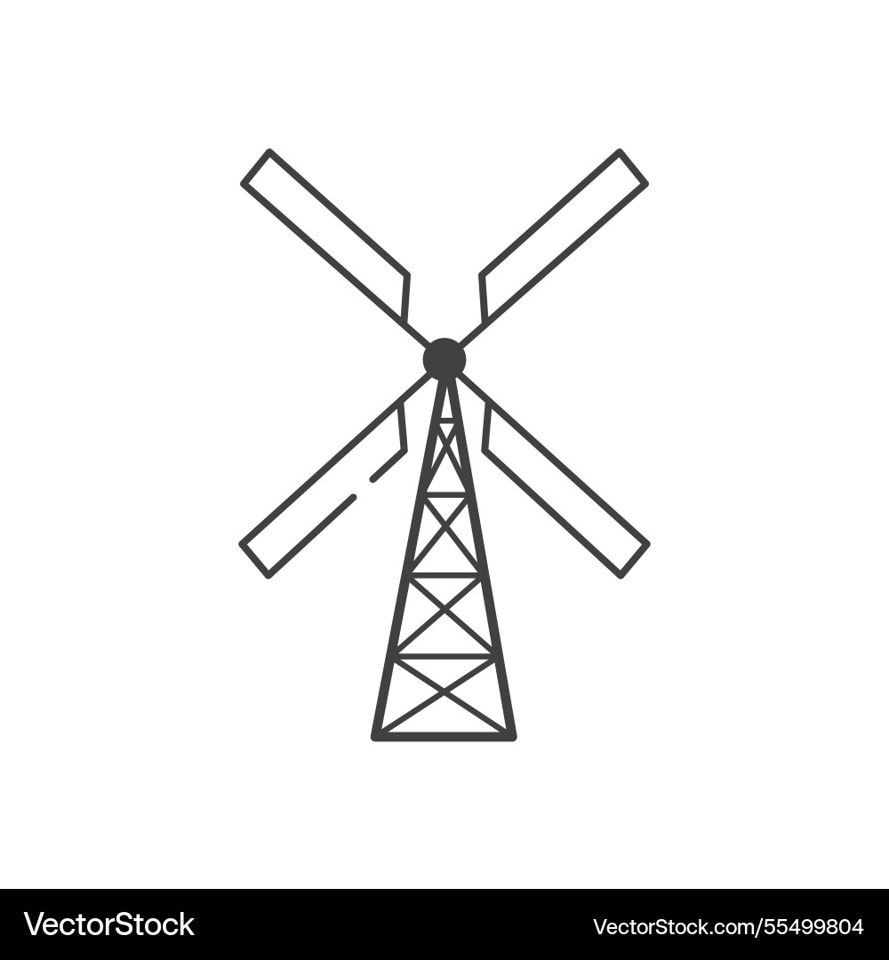Windmill logo icon Royalty Free Vector Image - VectorStock