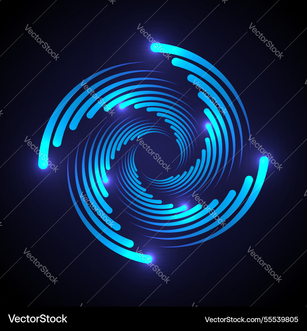 Abstract fan blades on dark blue background Vector Image