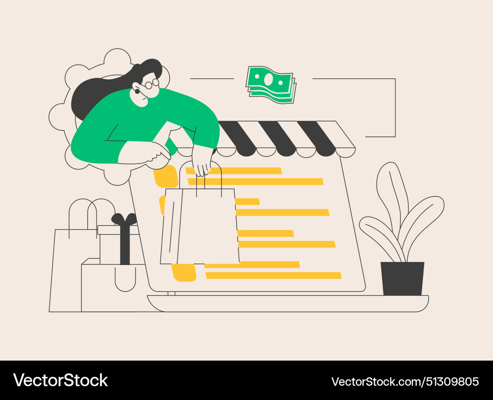 Consumer society abstract concept Royalty Free Vector Image