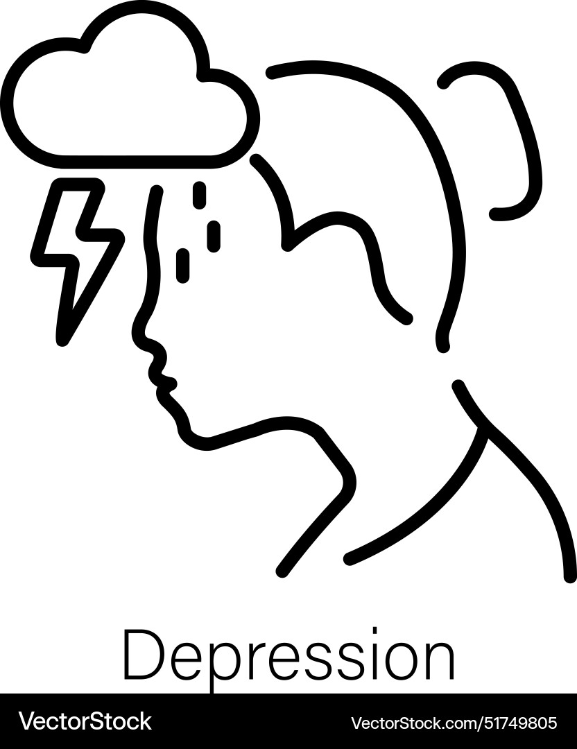 Depression Royalty Free Vector Image - VectorStock