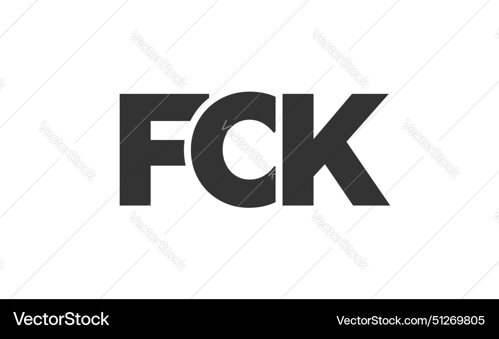 Fck logo design template with strong and modern Vector Image