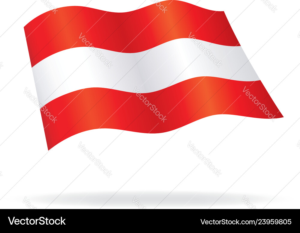 Flying austrian flag austria silk Royalty Free Vector Image
