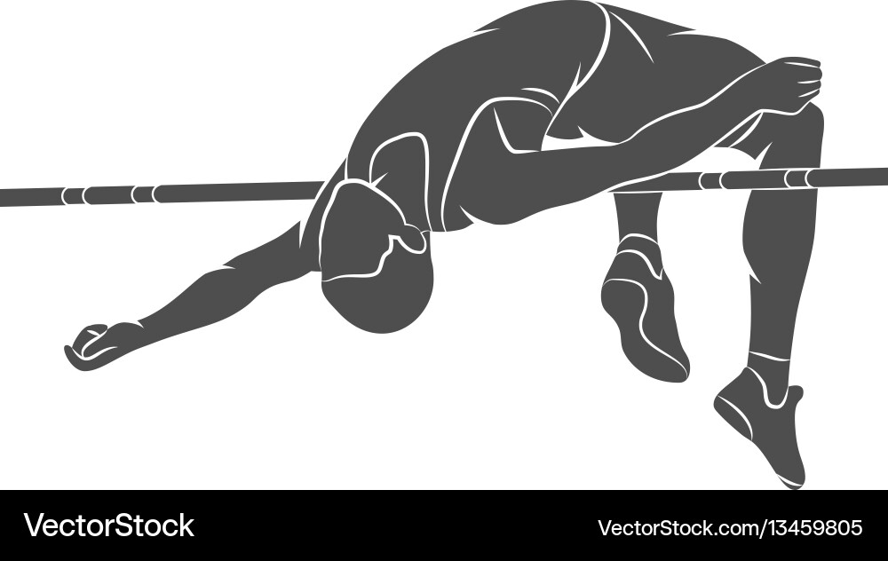 High jump athlete Royalty Free Vector Image - VectorStock