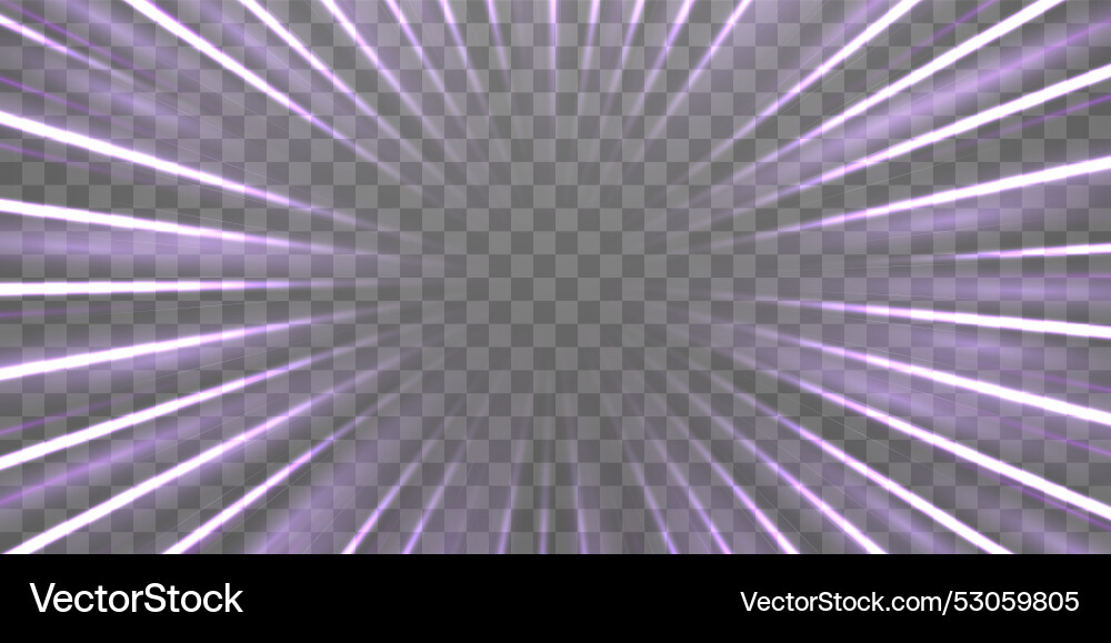 Radial speed rays light neon flow zoom in motion Vector Image