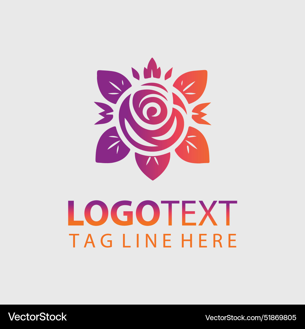 Rose logo Royalty Free Vector Image - VectorStock