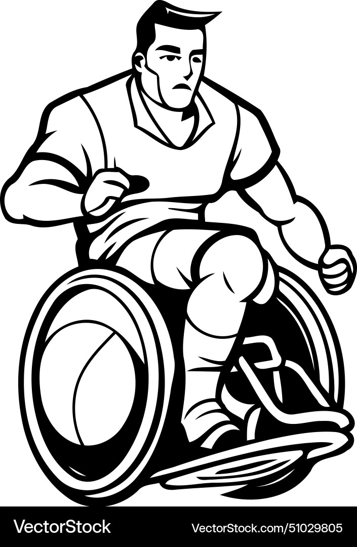 Wheelchair user icon disabled person Royalty Free Vector