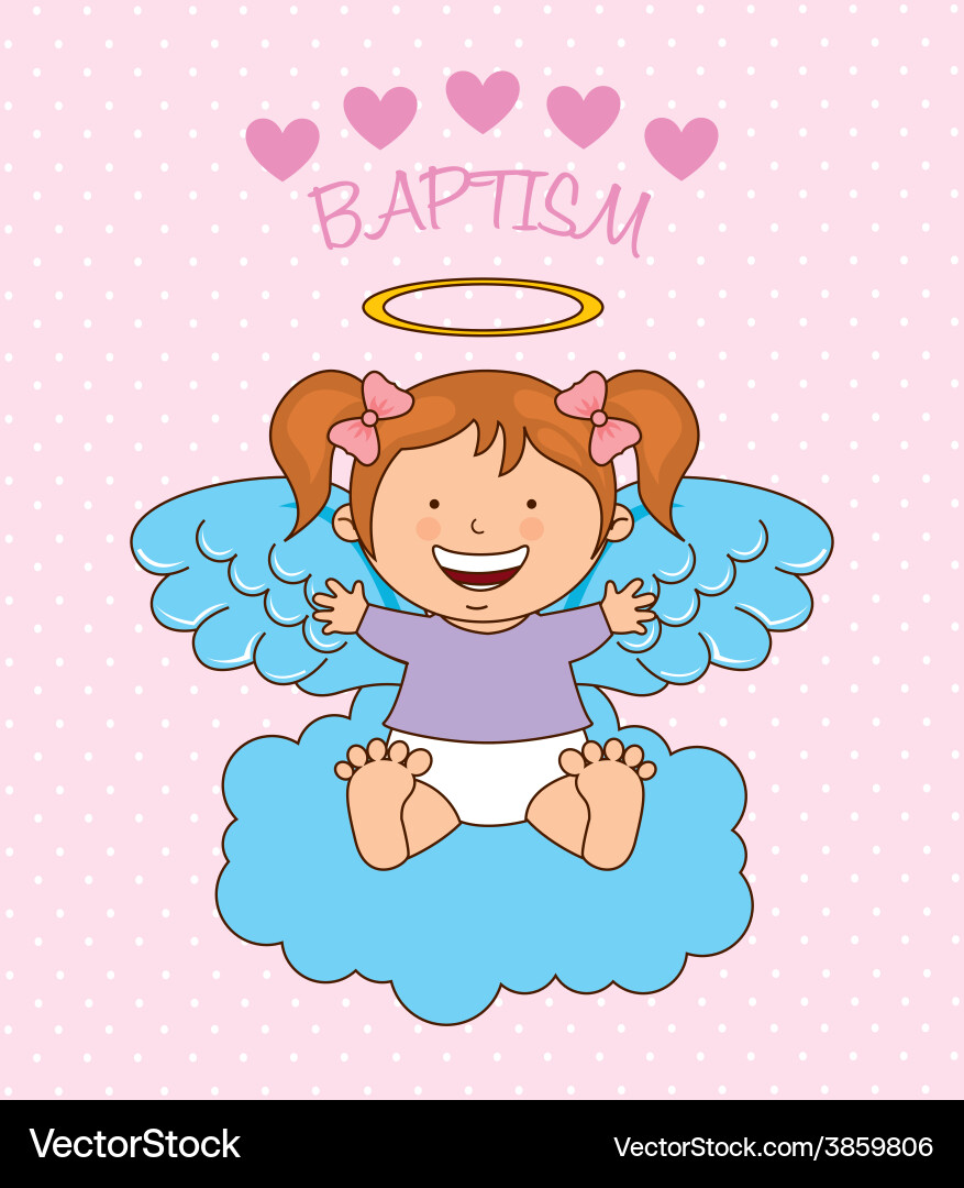 Baptism angel design Royalty Free Vector Image