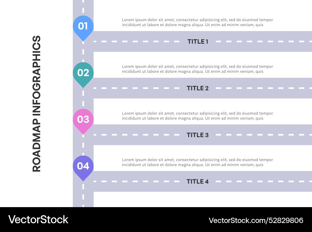 Comprehensive roadmap infographic strategic Vector Image