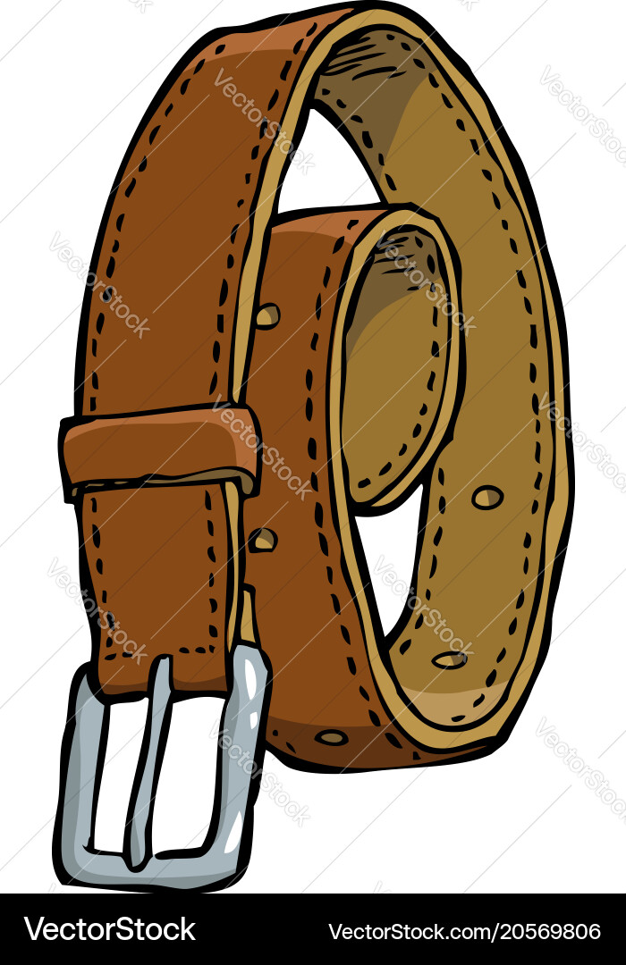 Doodle leather belt Royalty Free Vector Image - VectorStock