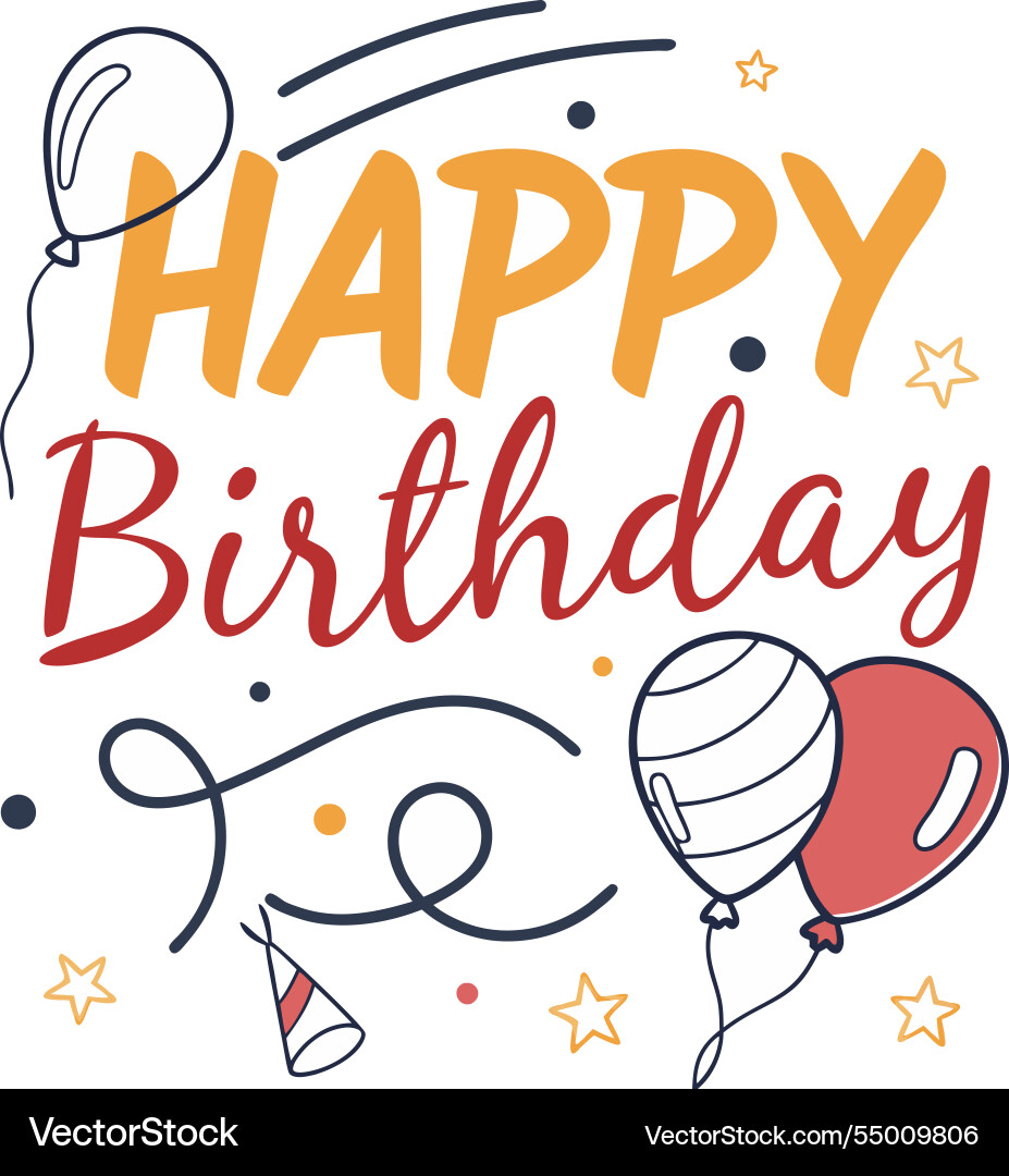 Happy birthday Royalty Free Vector Image - VectorStock