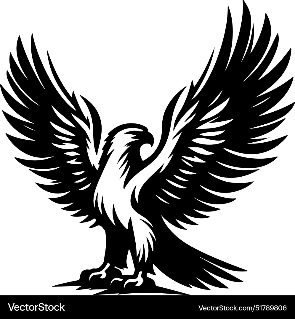 Philippine eagle isolated black design Royalty Free Vector