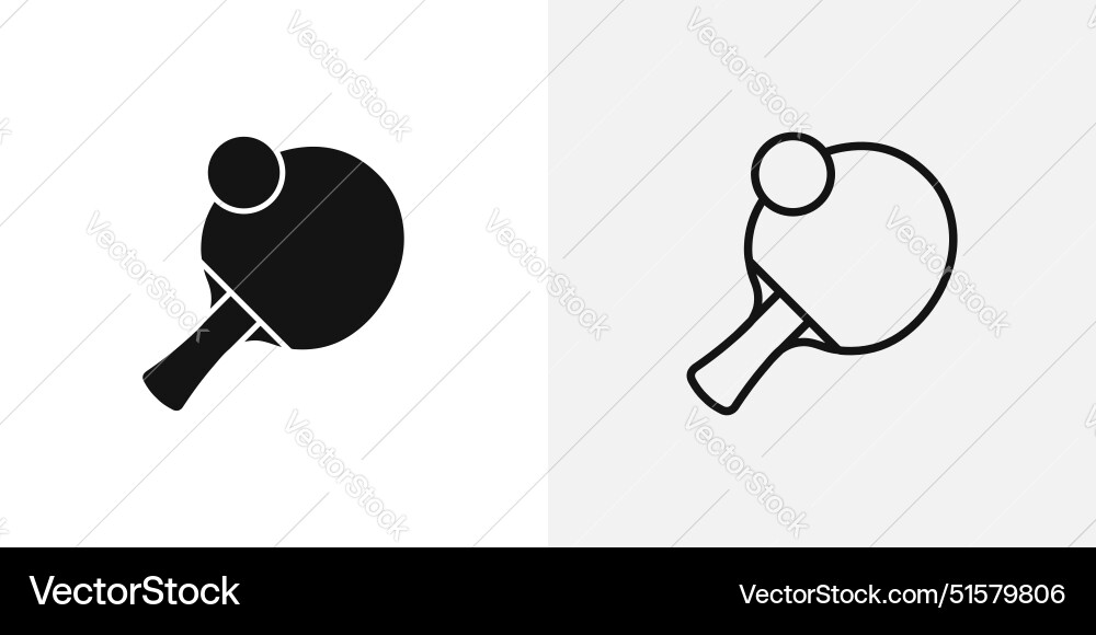 Ping pong icon set Royalty Free Vector Image - VectorStock
