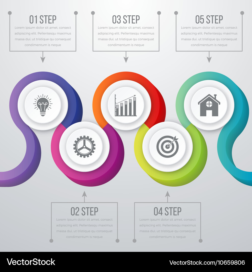 Timeline 3d infographic Royalty Free Vector Image