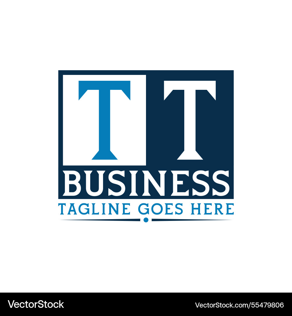 Tt logo letter business design Royalty Free Vector Image