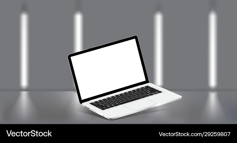 3d laptop mockup Royalty Free Vector Image - VectorStock