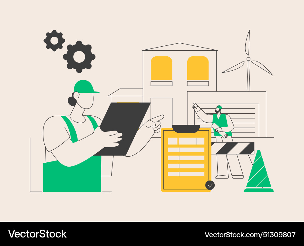 Building regulations abstract concept Royalty Free Vector