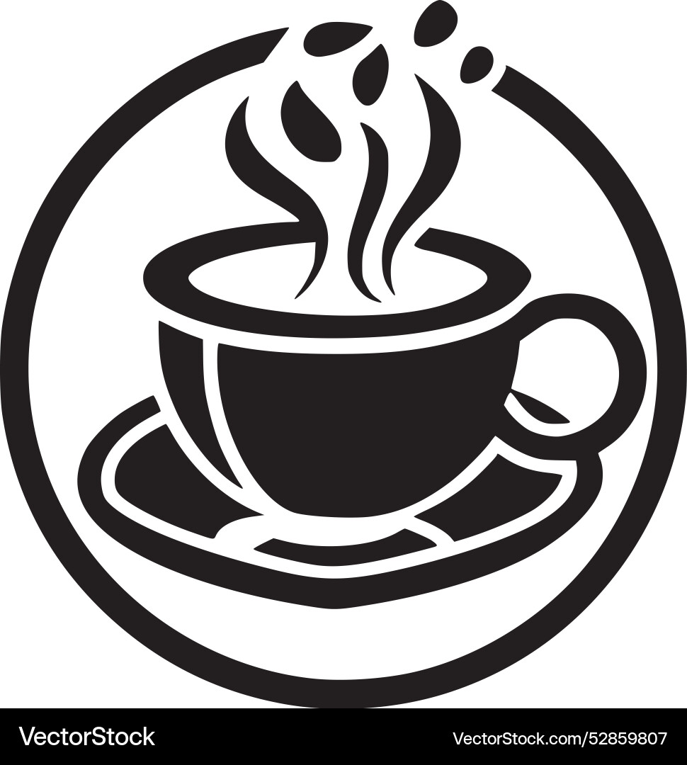 Coffee - black and white Royalty Free Vector Image