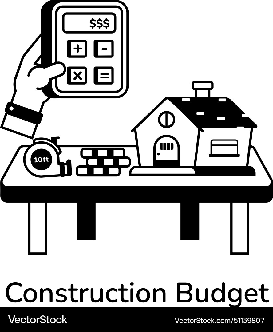 Construction budget Royalty Free Vector Image - VectorStock