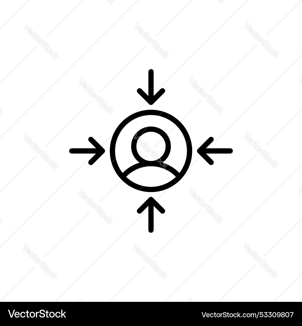 Customer centricity icon isolated on white Vector Image Customer centricity icon isolated on white Vector Image