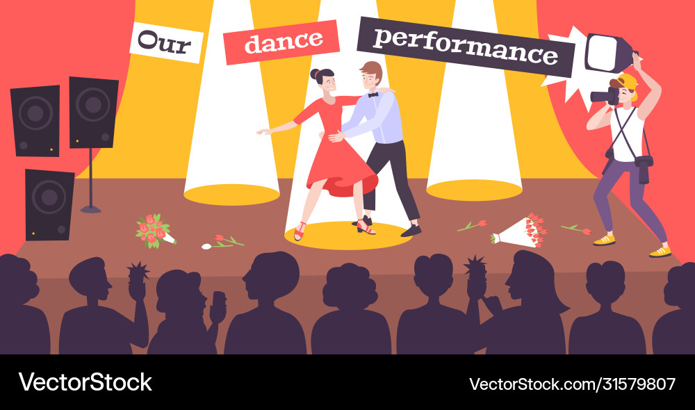 Dance performance in ballroom Royalty Free Vector Image