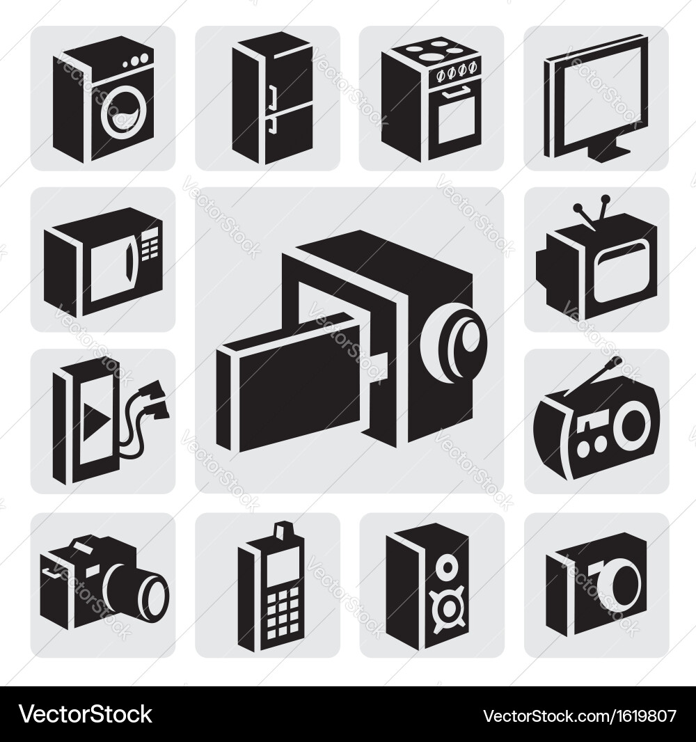 Electronic devices icons Royalty Free Vector Image