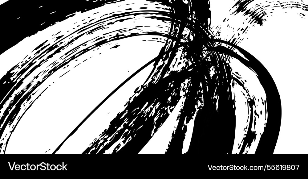 Hand-drawn thick brush strokes with rough grunge Vector Image
