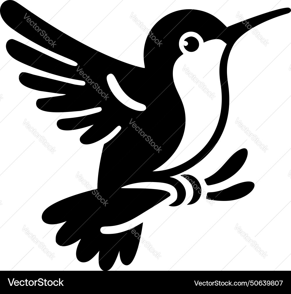 Hummingbird silhouette Royalty Free Vector Image
