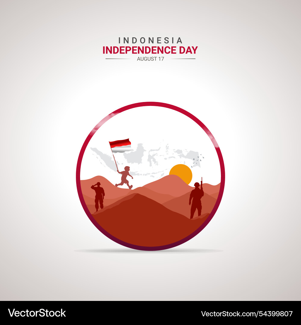 Indonesian independence day Royalty Free Vector Image