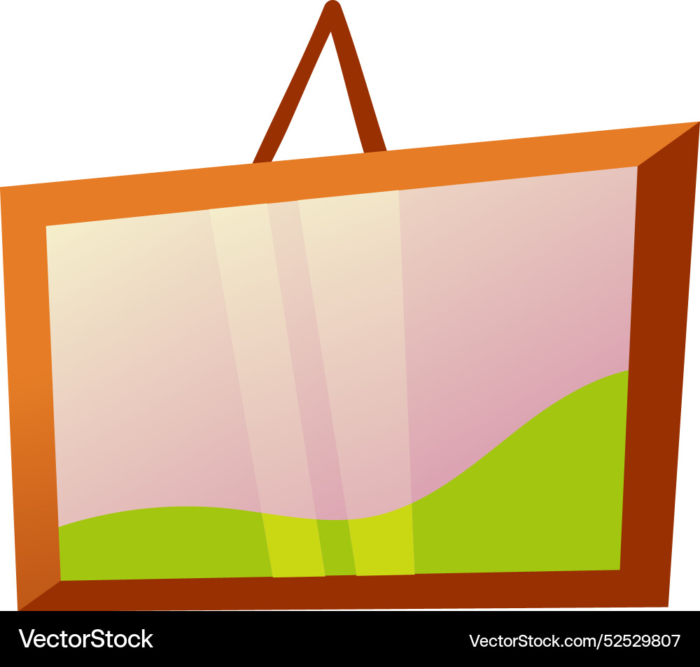 Interior picture frame cartoon wall decoration Vector Image