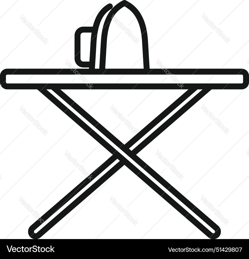 Ironing board line art icon Royalty Free Vector Image