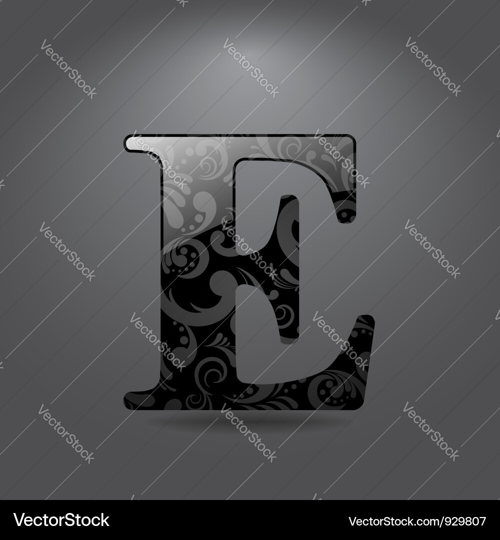 Letter e Royalty Free Vector Image - VectorStock