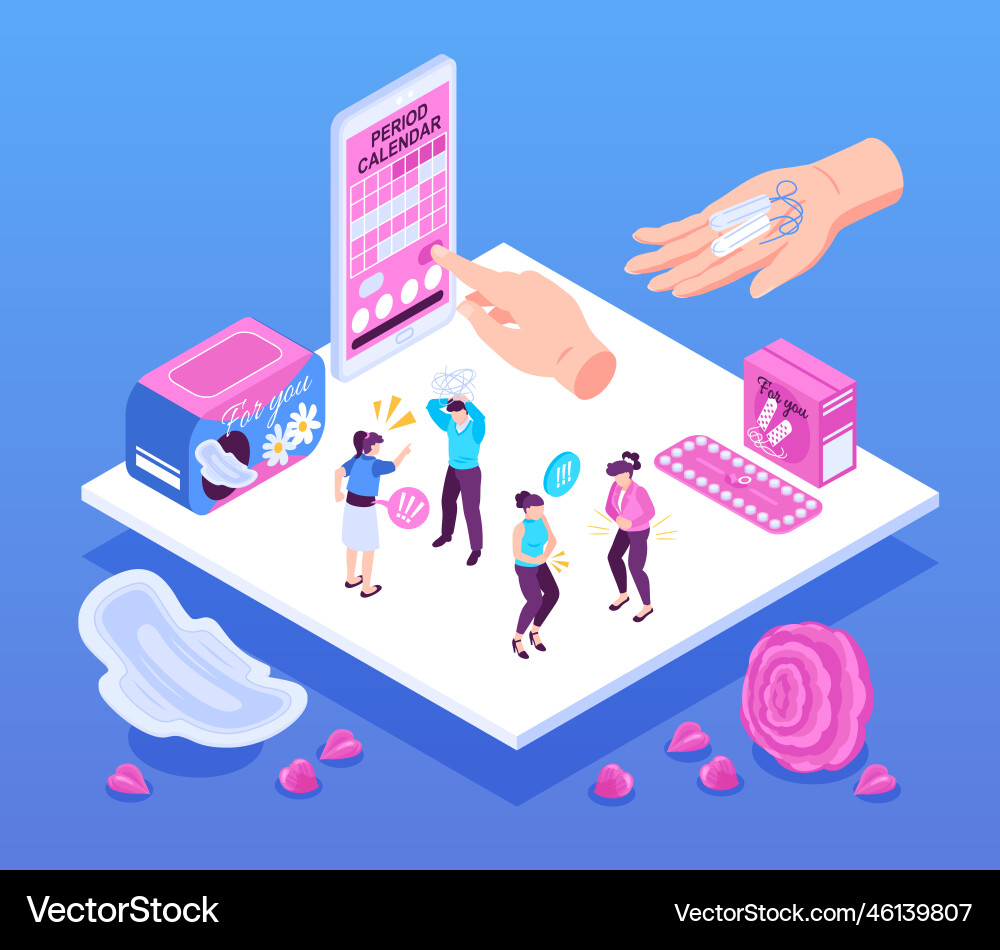 Menstrual cycle concept Royalty Free Vector Image