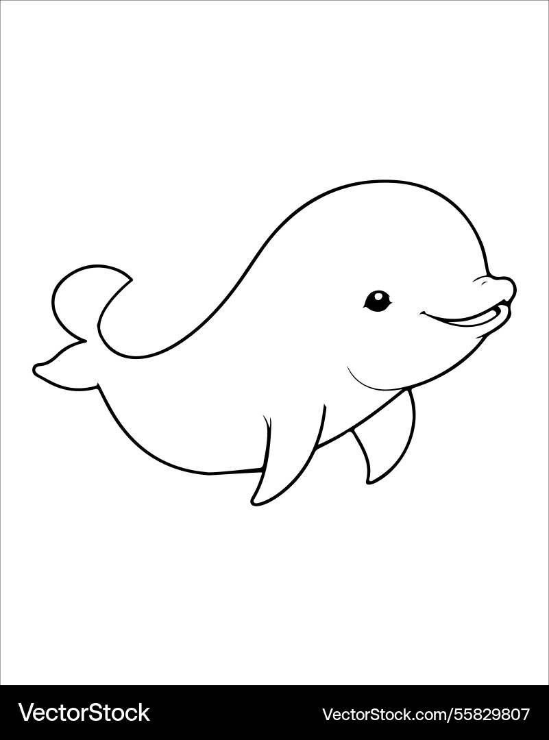 Ocean animals coloring pages for kids Royalty Free Vector