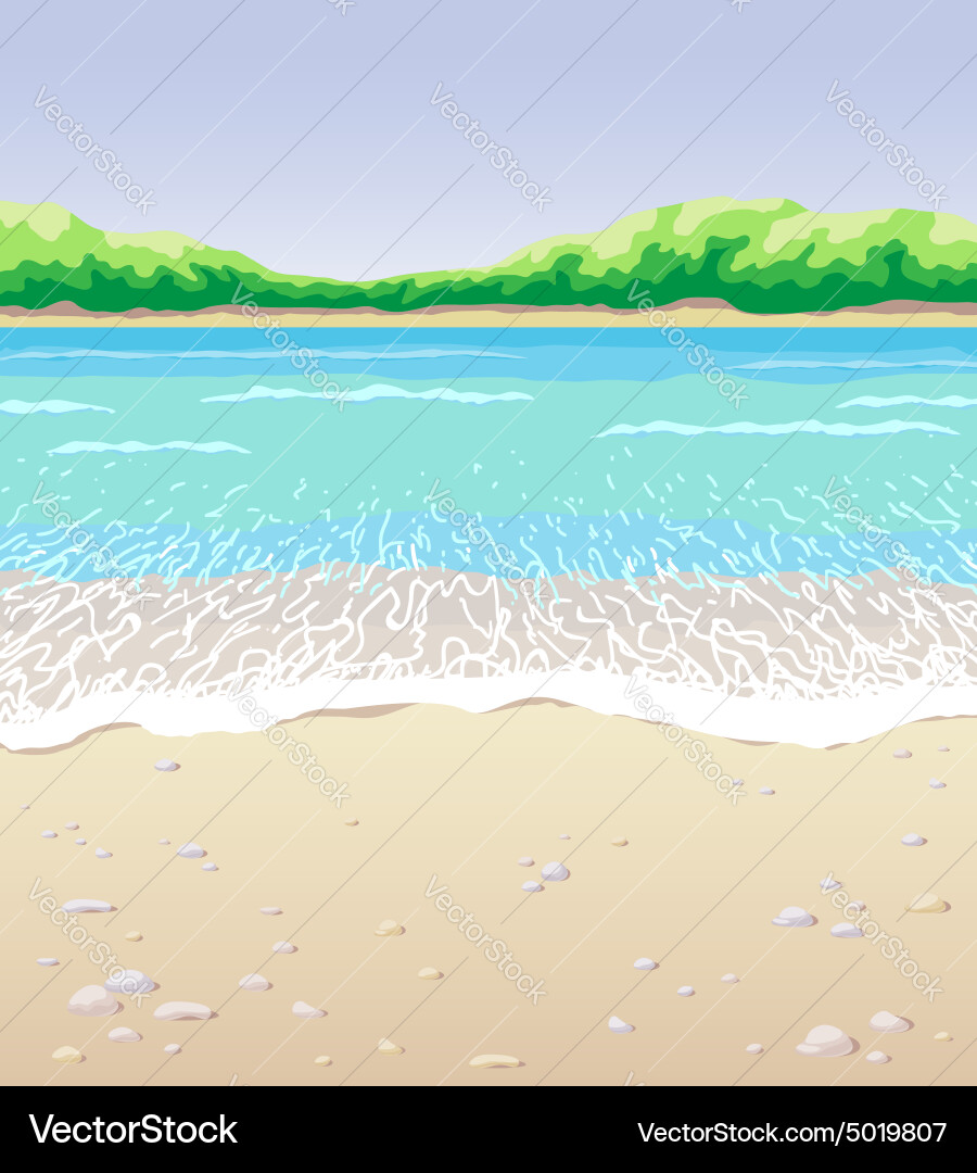 Sea scape Royalty Free Vector Image - VectorStock
