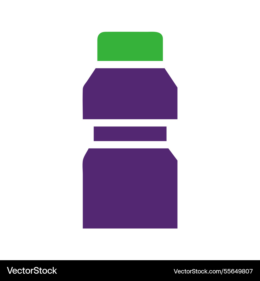 Simple purple juice bottle icon design Royalty Free Vector