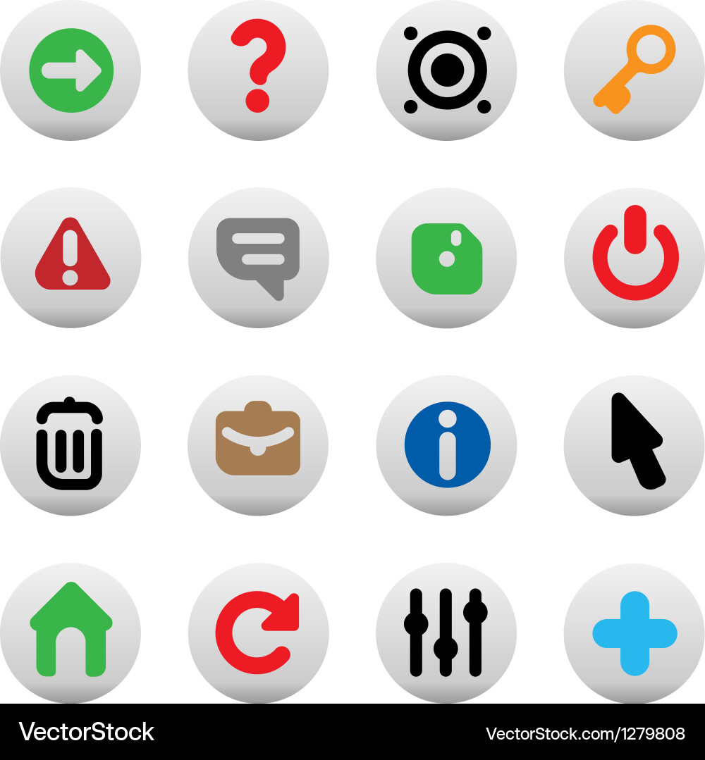 Buttons for interface Royalty Free Vector Image