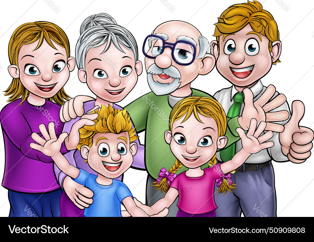 Cartoon family image Royalty Free Vector Image