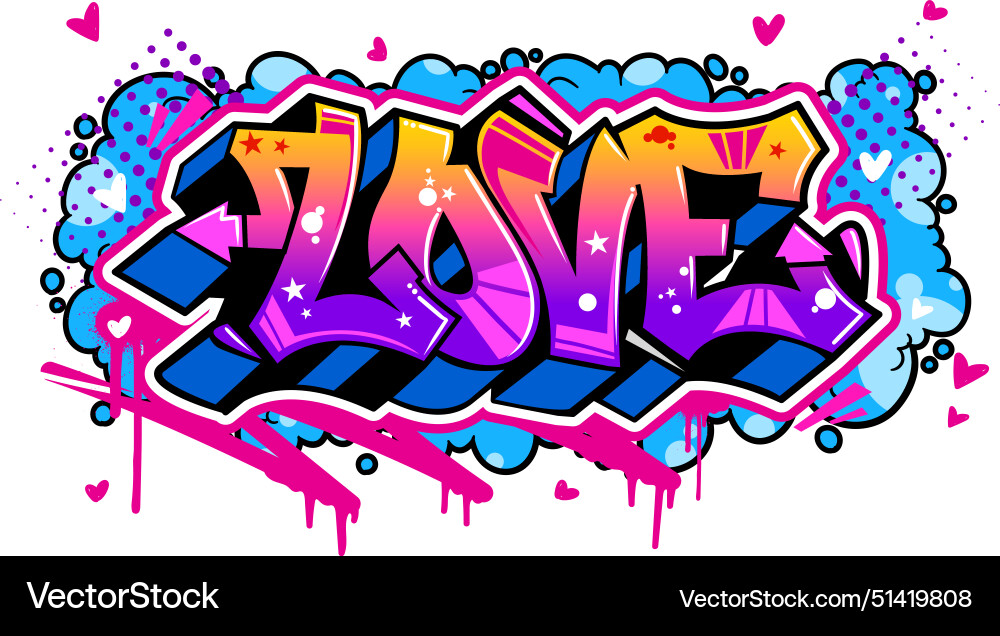 Graffiti lettering Royalty Free Vector Image - VectorStock