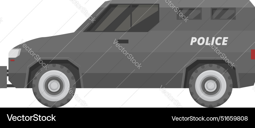 Police armored van transporting criminals Vector Image