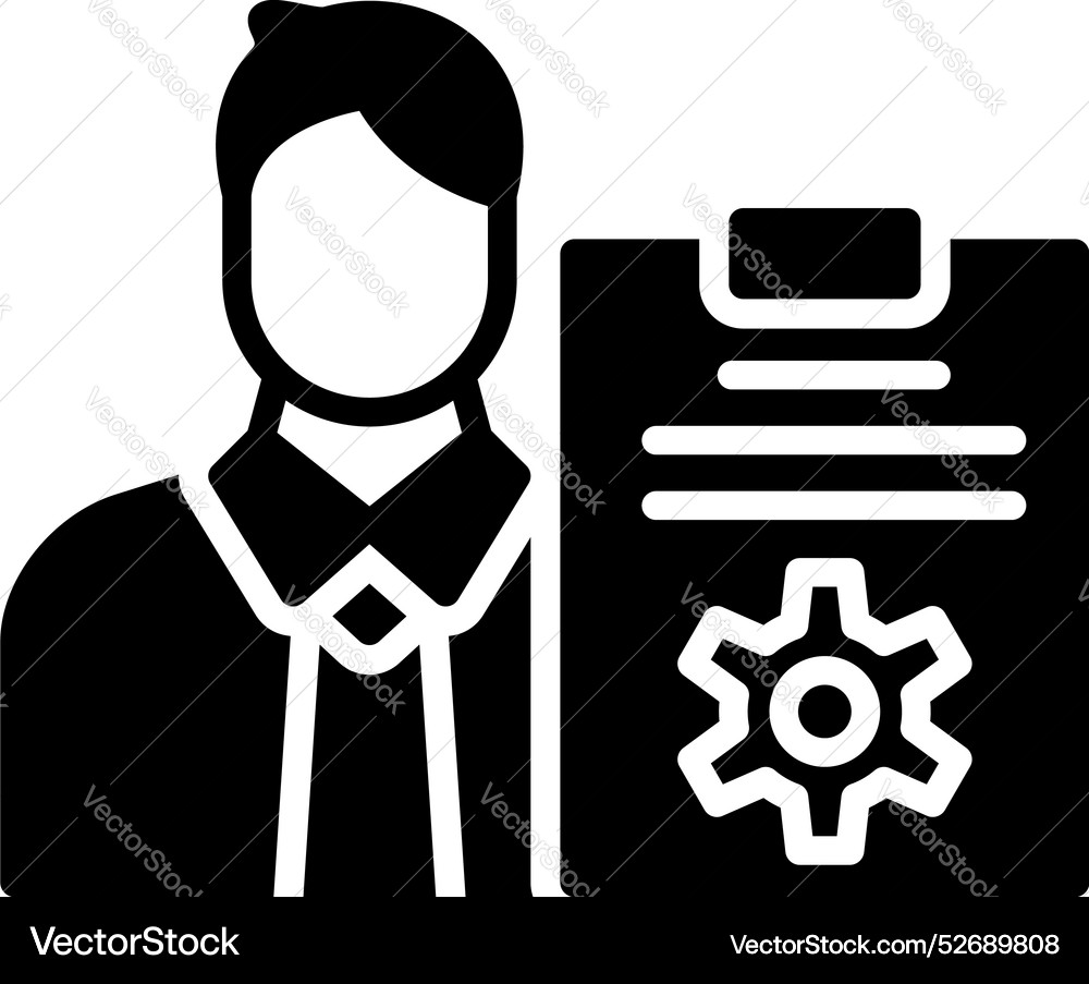 Project manager icon Royalty Free Vector Image