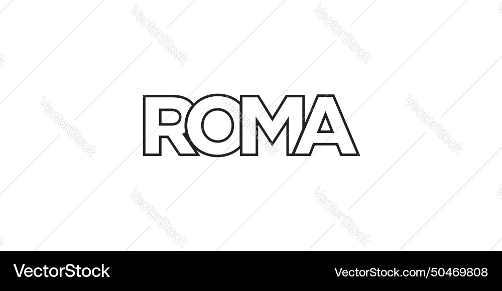 Roma in the italia emblem design features Vector Image
