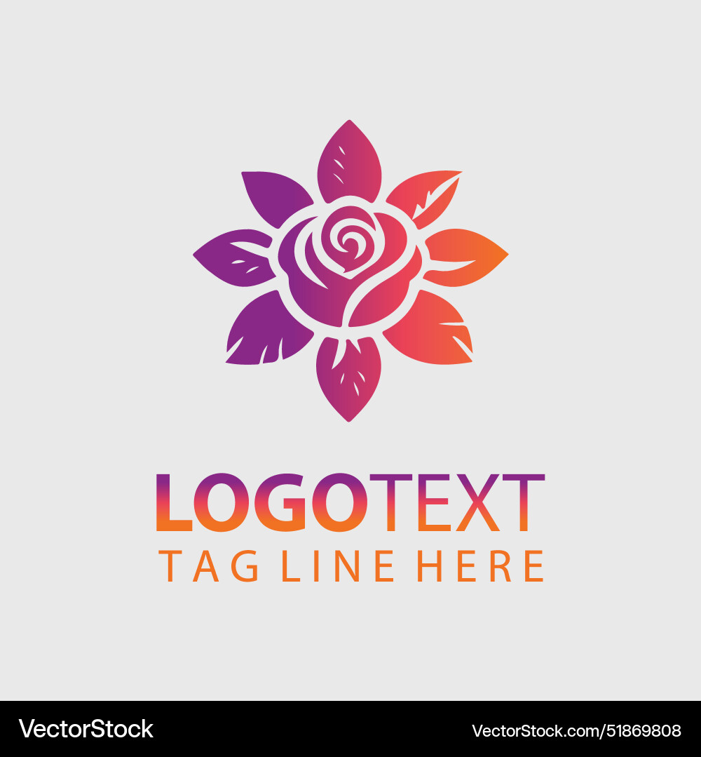 Rose logo Royalty Free Vector Image - VectorStock