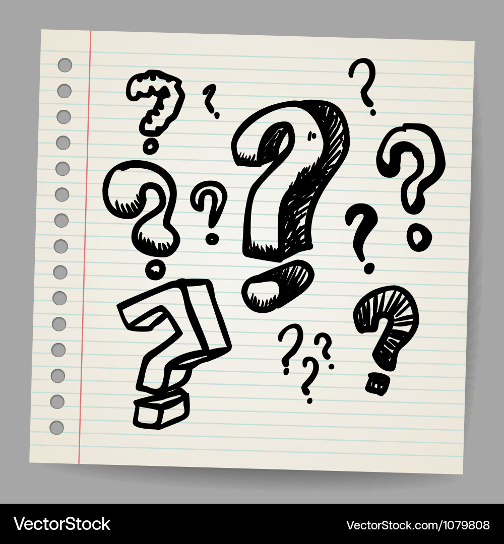 Scribble question marks Royalty Free Vector Image