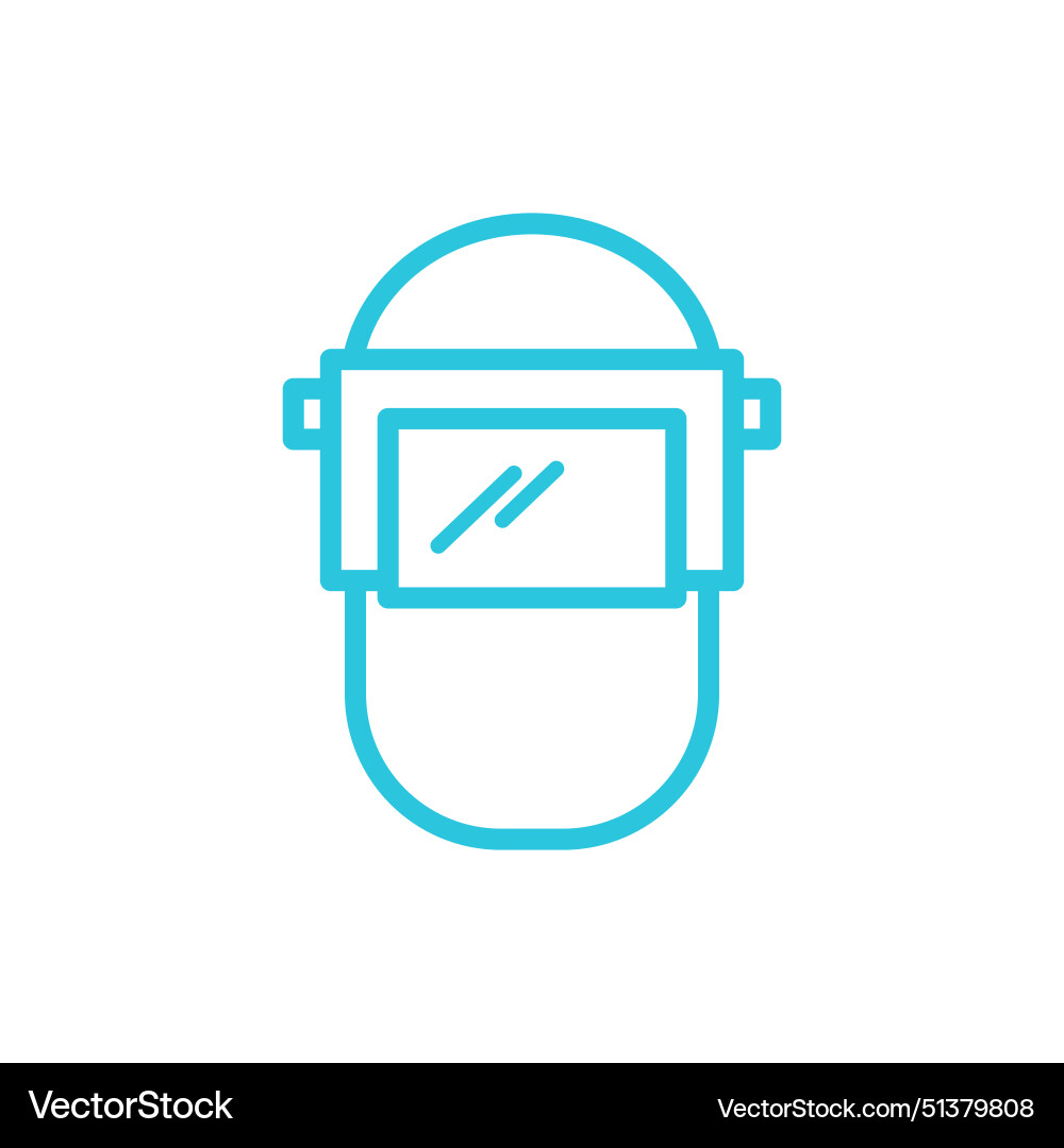 Welding helmet icon isolated on white background Vector Image