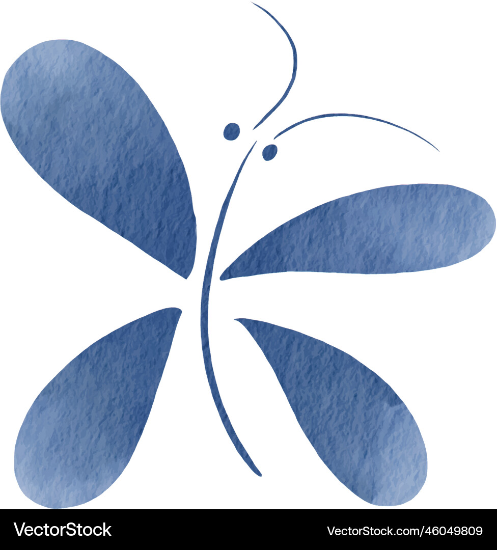 Abstract blue butterfly for wildlife Royalty Free Vector