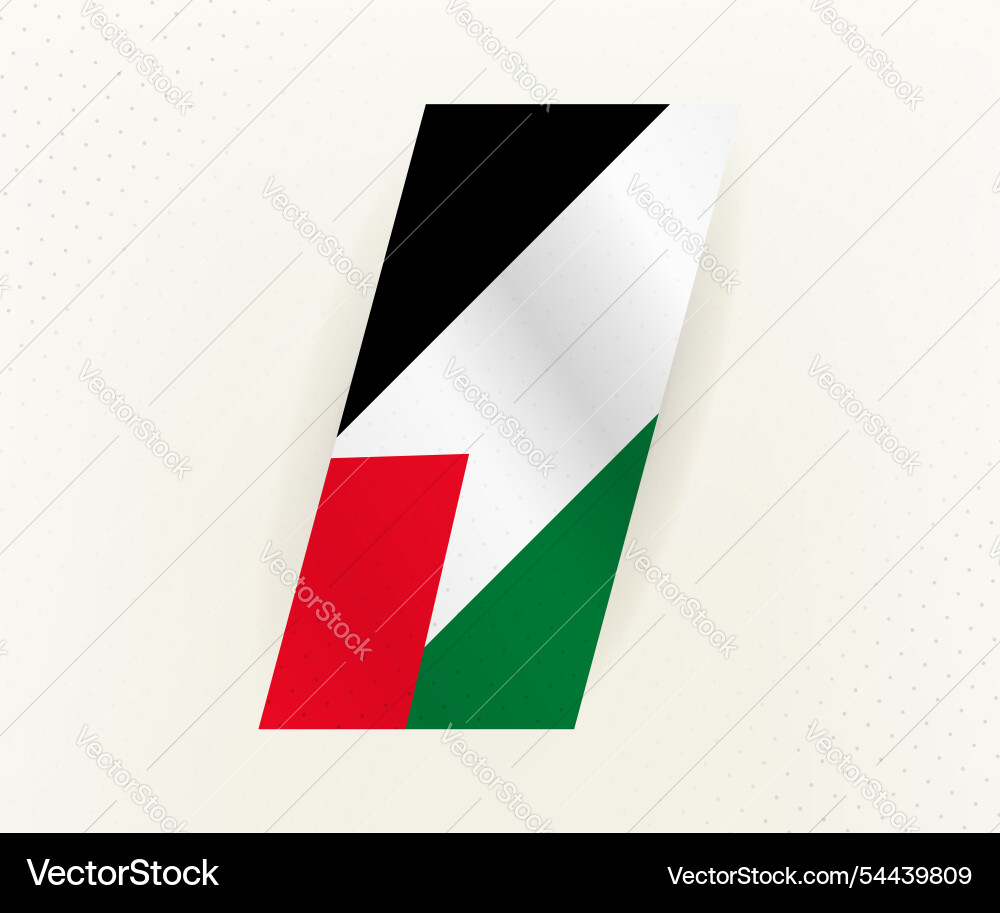 Abstract modern vertical flag of palestine Vector Image