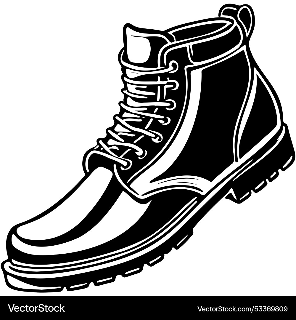 Drawing shoe hand drawn line transparent Vector Image